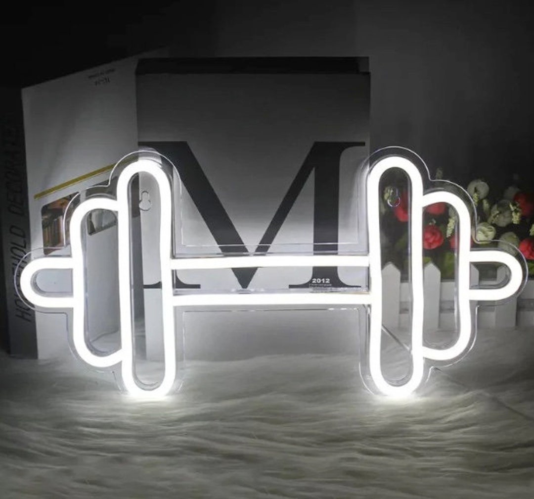 Neon Barbell/dumbbell Neon Sign Gym Wall Hanging Neon Light - Etsy
