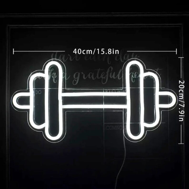 Neon Barbell/dumbbell Neon Sign Gym Wall Hanging Neon Light - Etsy