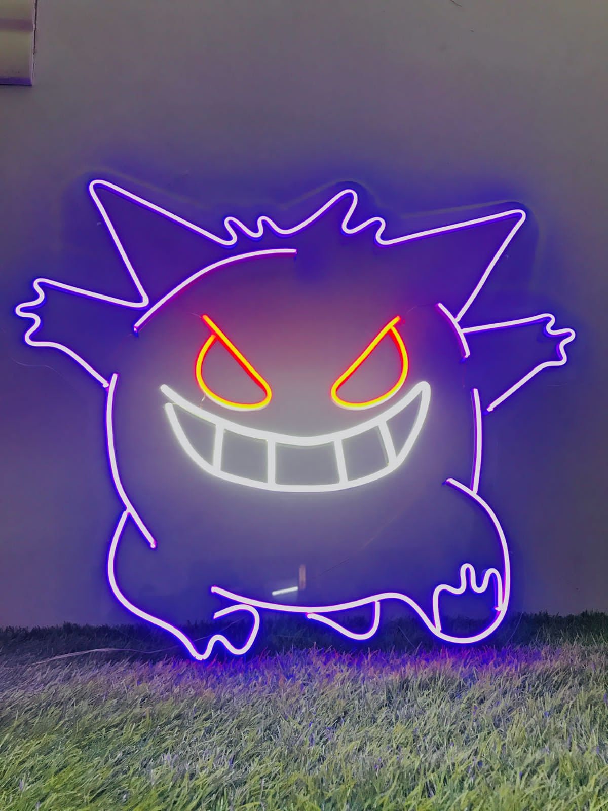 Gengar Neon Sign Wall Art Decor Anime Neon Sign Game Room Neon Kids ...