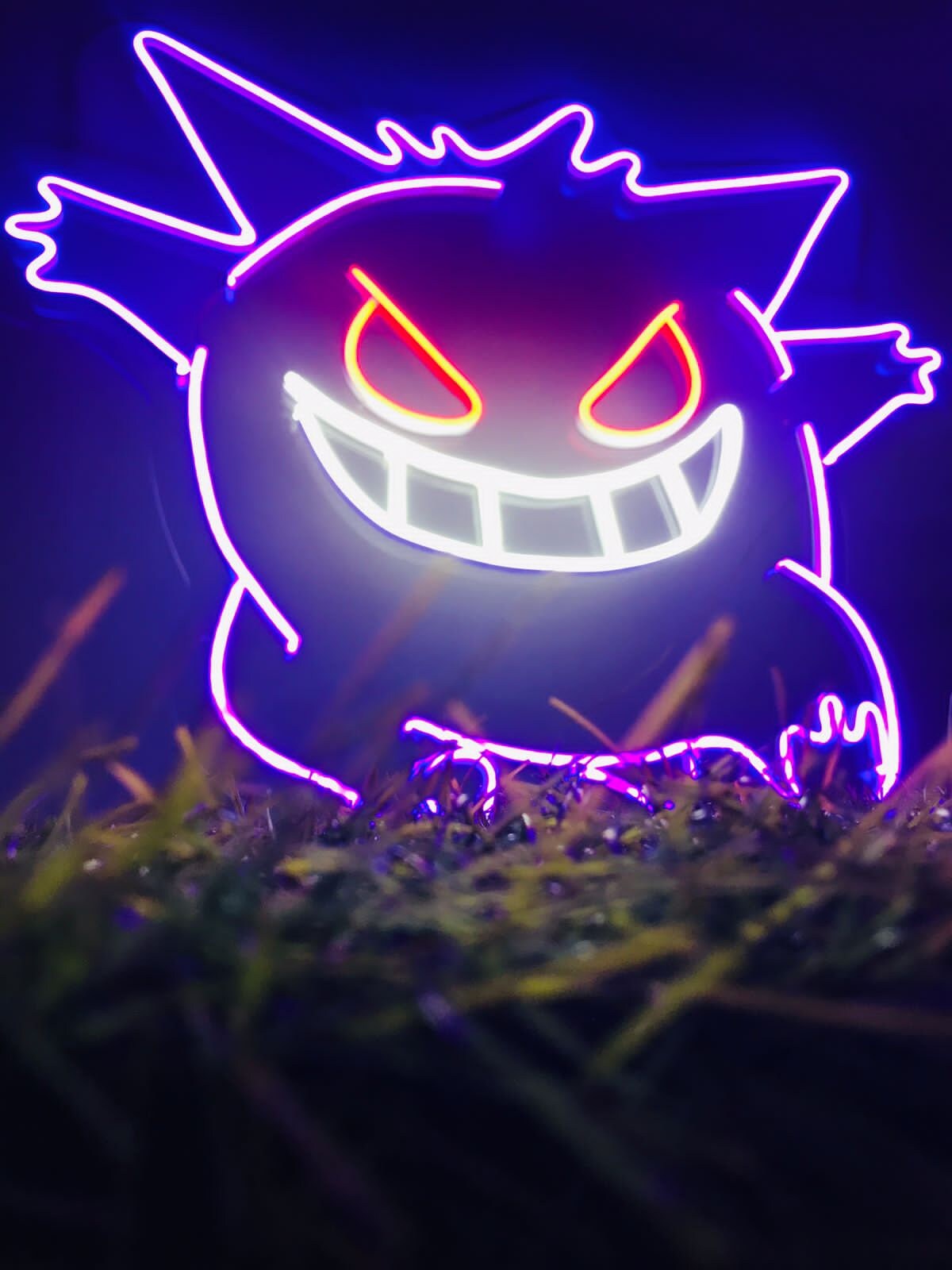 Gengar Neon Sign Wall Art Decor Anime Neon Sign Game Room Neon Kids ...