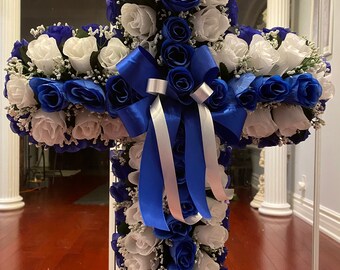 Silk Tulips Pillow Artificial Funeral Flowers Wreath Memorial Grave ...