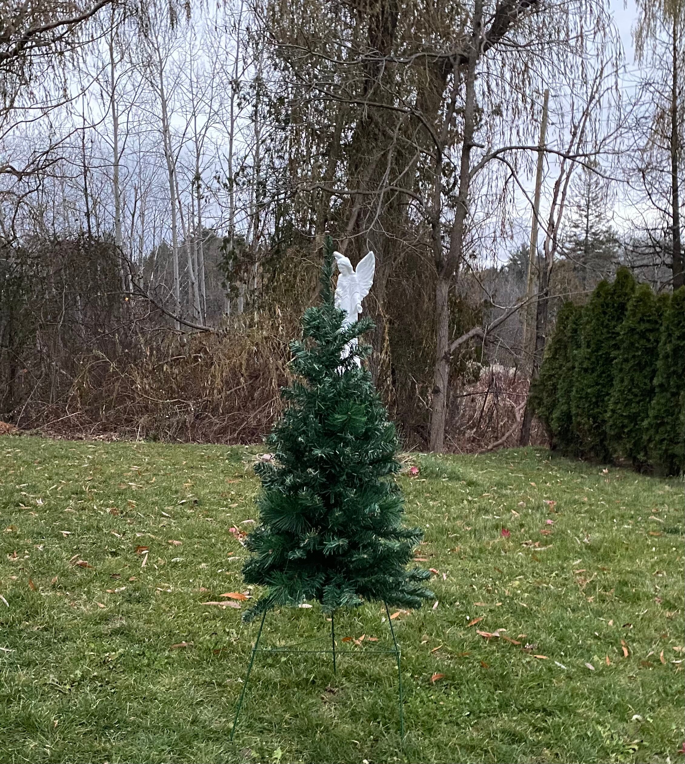Christmas Tree Saddle Cemetery Artificial Pine Memorial Arrangement ...