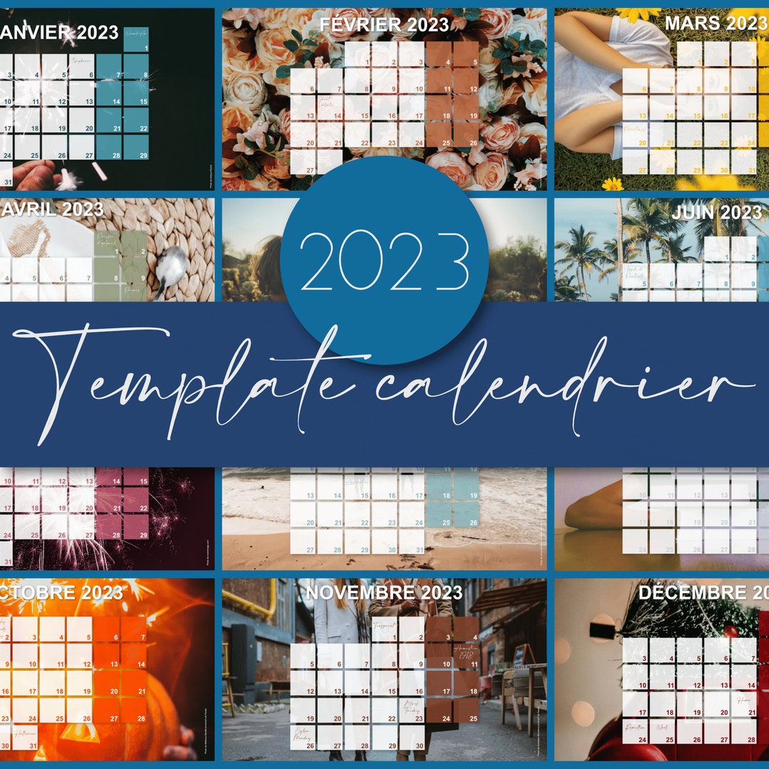 Calendar Template - Customizable Calendar - 2023 Calendar ...