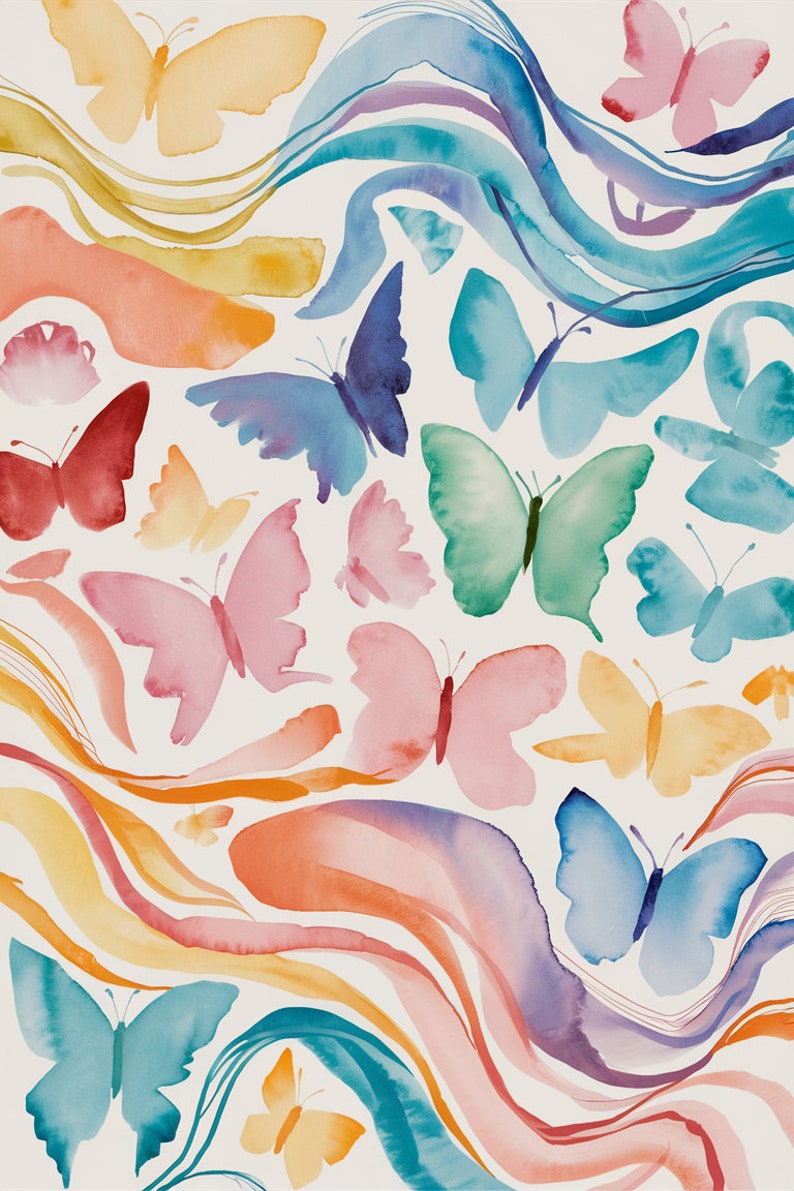 30 Reverse Coloring Pages Trace the Outlines of Watercolor Designs ...