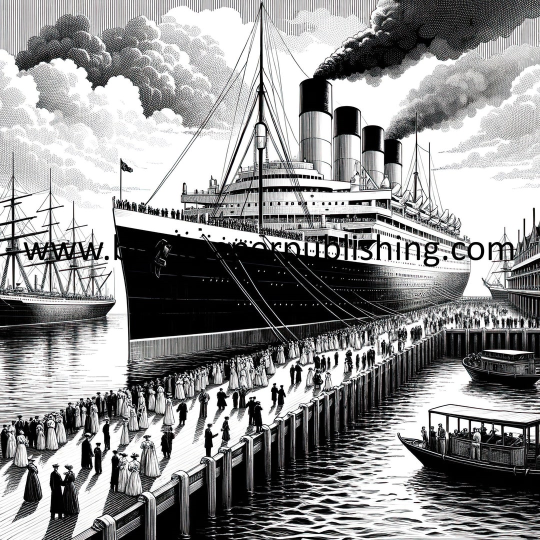Titanic Departure From Southampton Coloring Page Historical Scene ...