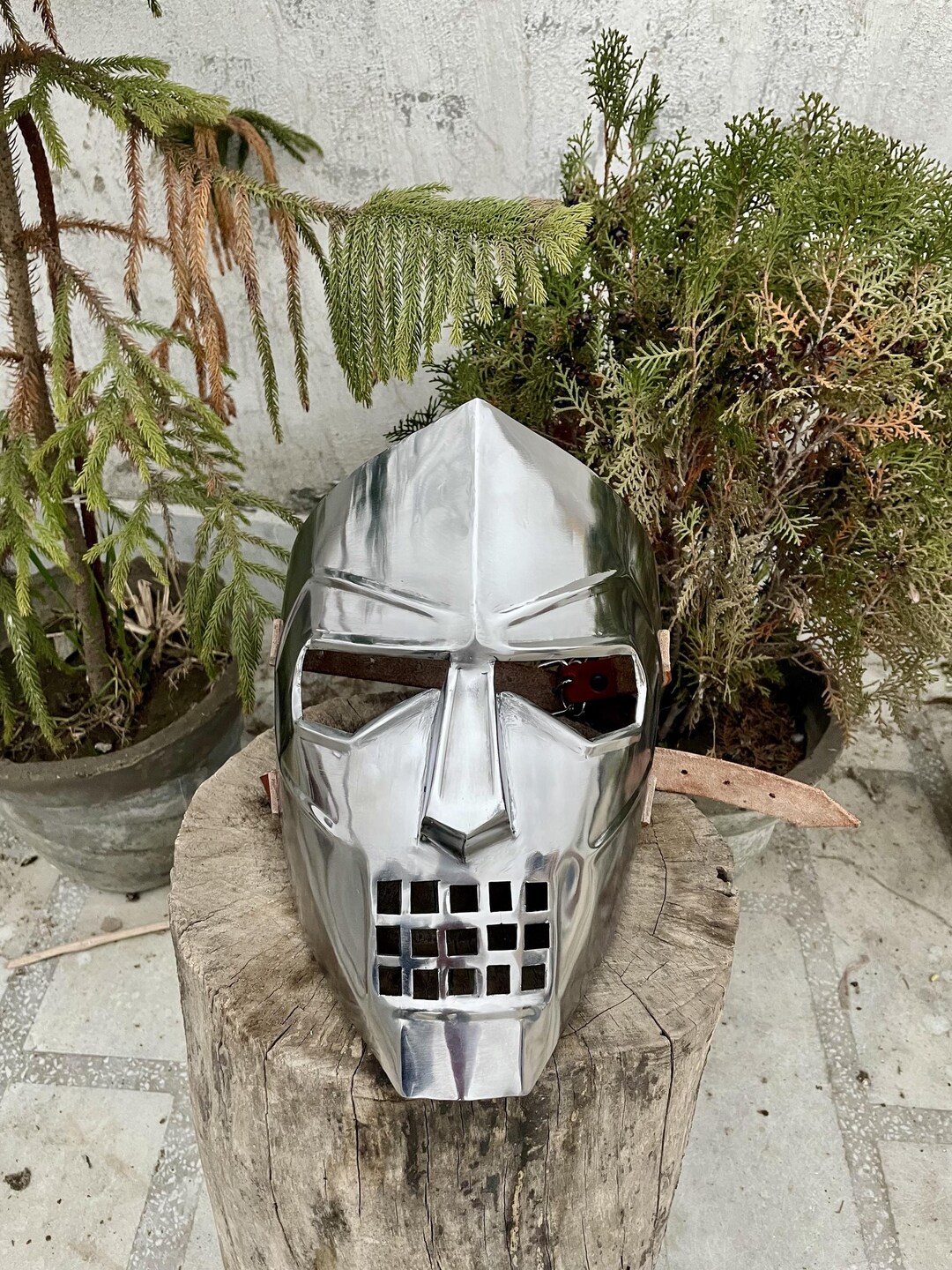 Doctor Doom Mask - Hand-forged Steel Villain Armor - Handcrafted Marvel ...