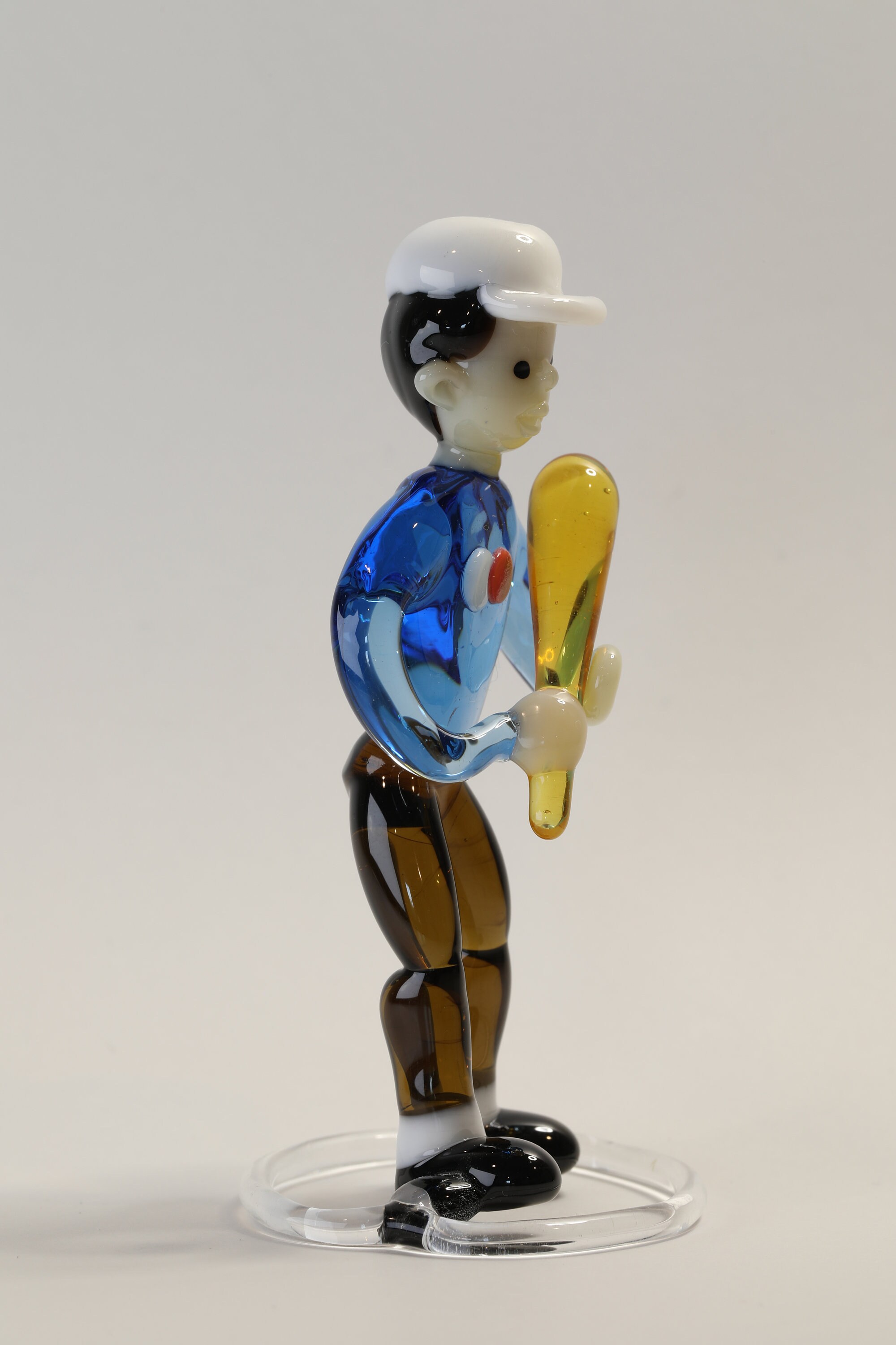 Handmade Czech Bohemian Glass Baseball Player Figurine. Gift for ...