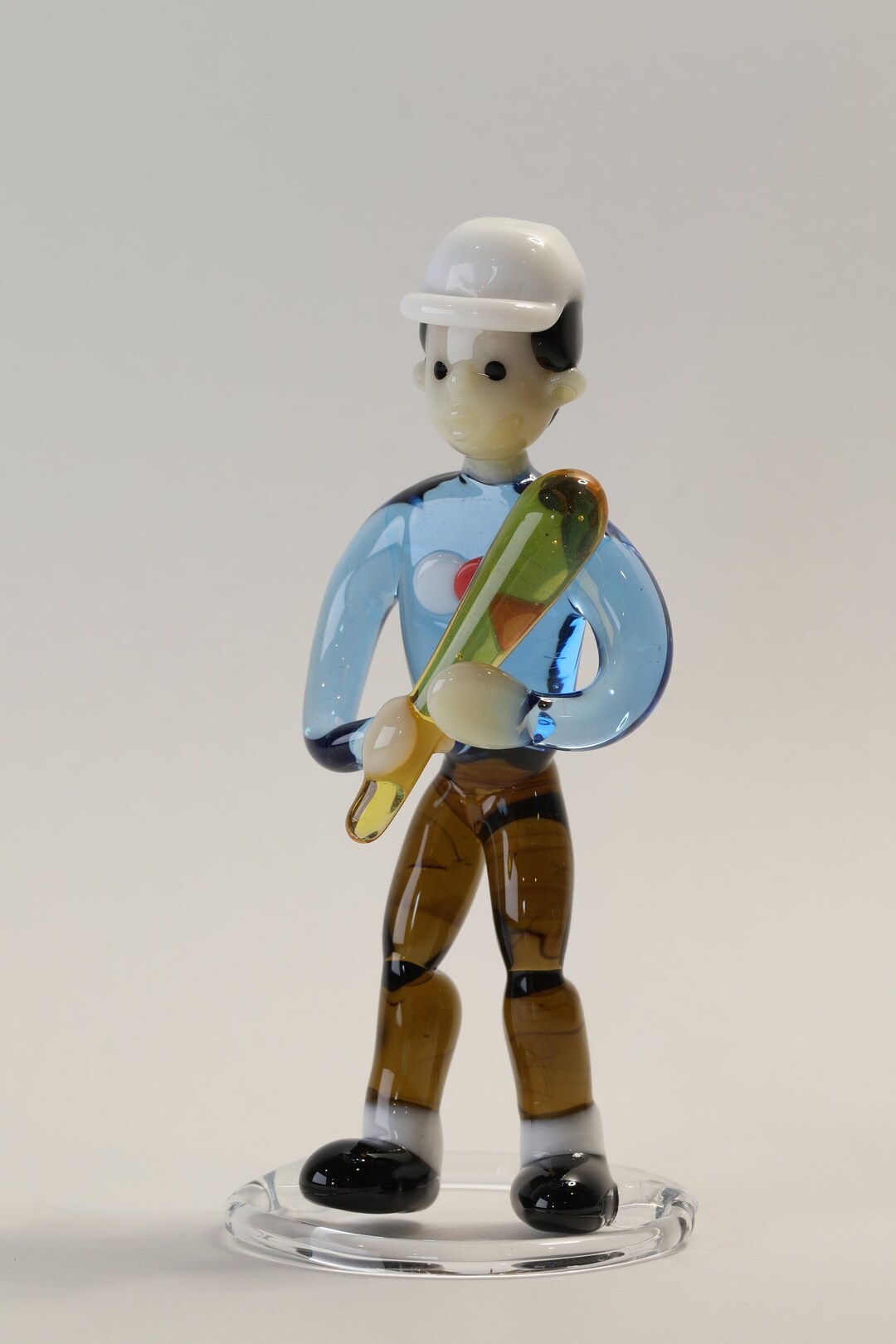 Handmade Czech Bohemian Glass Baseball Player Figurine. Gift for ...