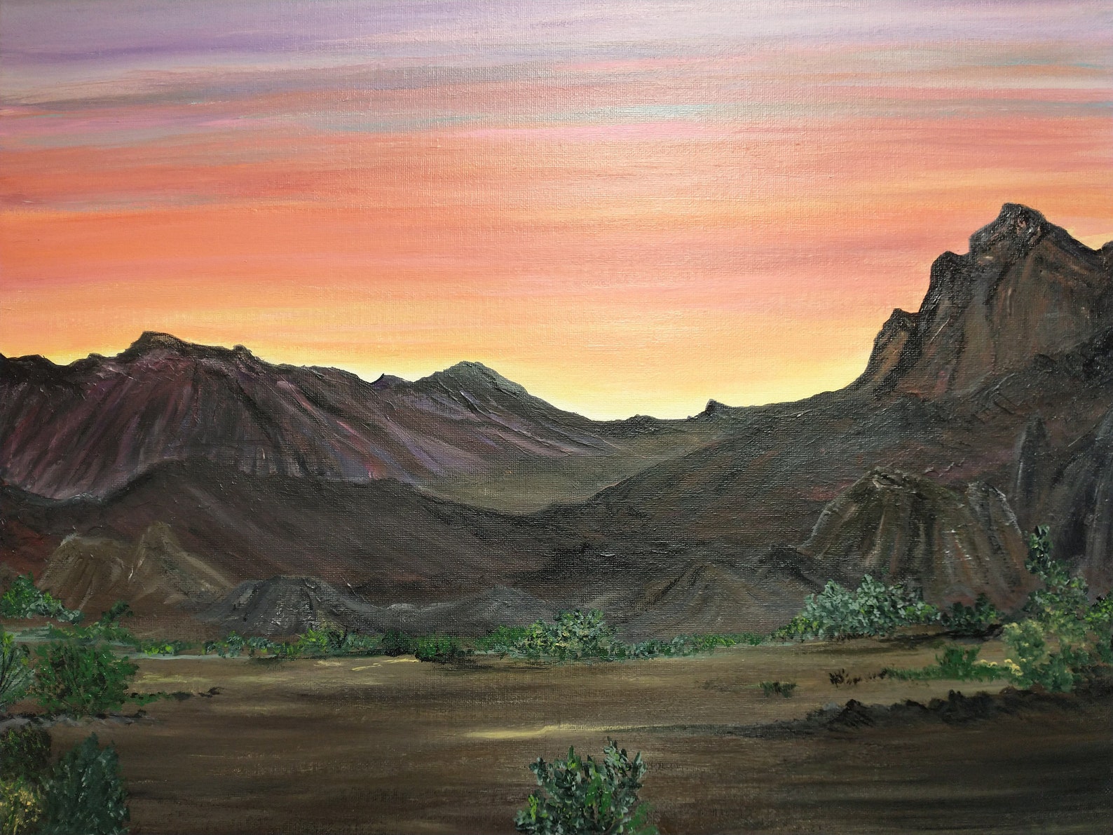 Desert Mountain Sunset - Etsy