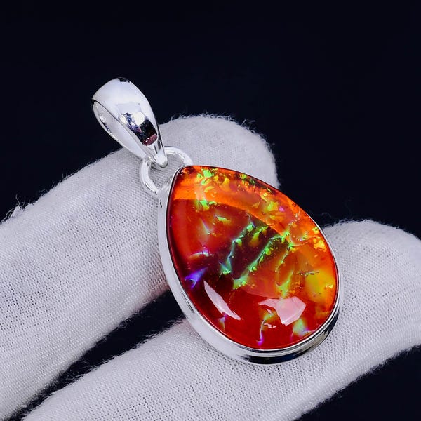 Opal Pendant - Etsy New Zealand