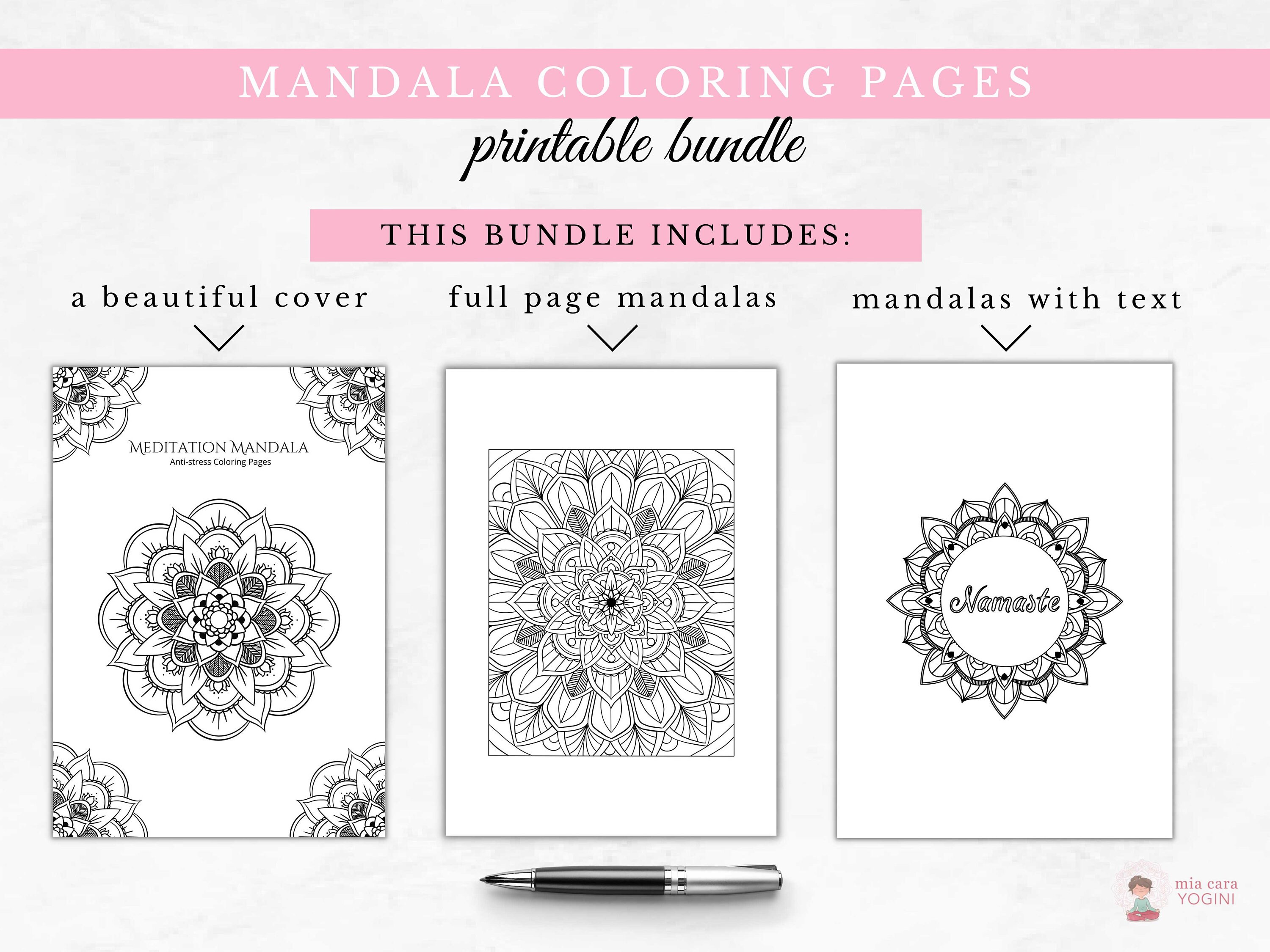 Printable Coloring Pages for Stress Relief Mandala Coloring Sheets for ...