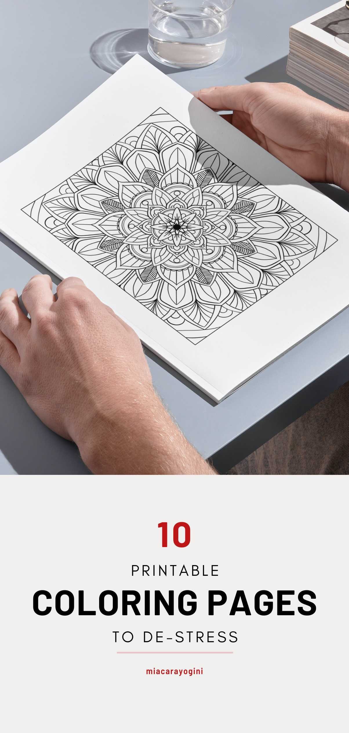 Printable Coloring Pages for Stress Relief Mandala Coloring Sheets for ...