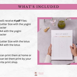 Sign up Sheet Printable Newsletter Sign up Yoga Class Email List ...