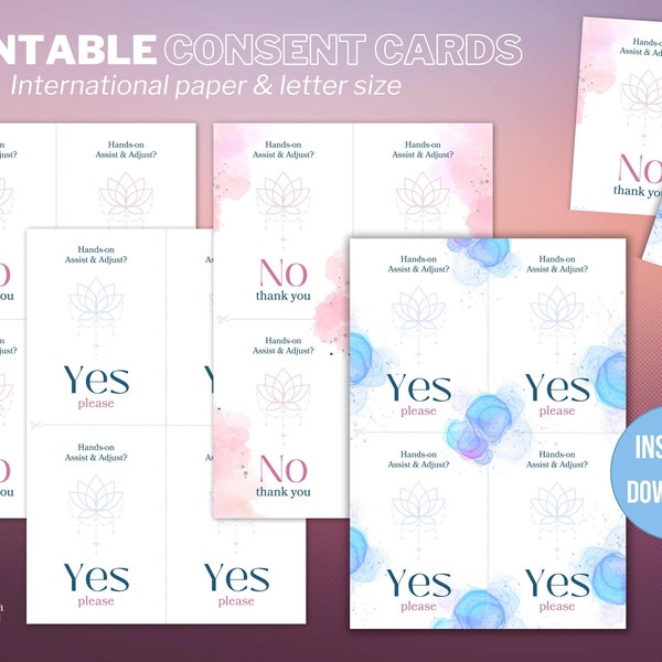 Yoga Consent Cards - Etsy