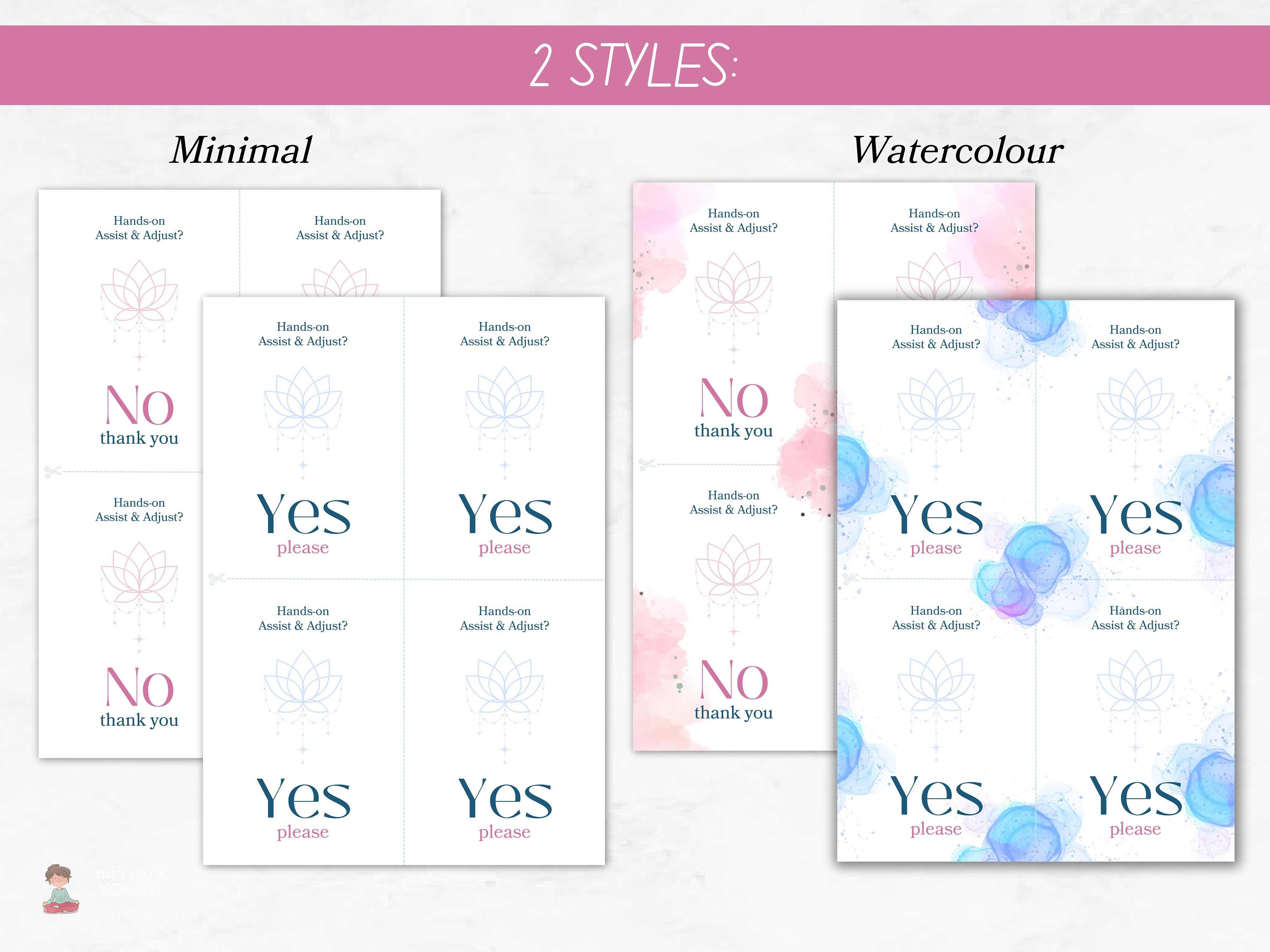 Yoga Consent Cards Printable Yoga Teacher Resource Trauma Informed ...