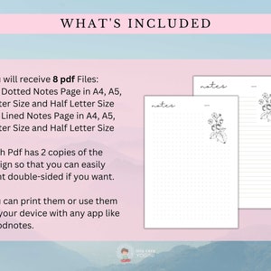 Printable Notes Page Goodnotes Notes Page Lined Notes Template Dotted ...
