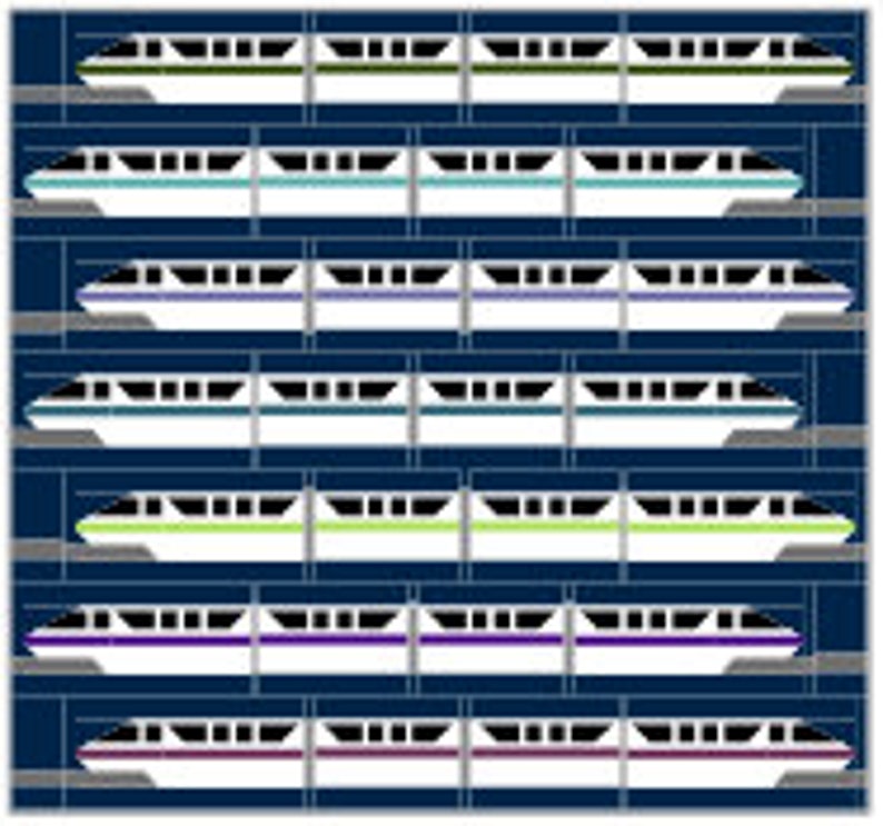 Modern Monorails Quilt Pattern PDF - Etsy