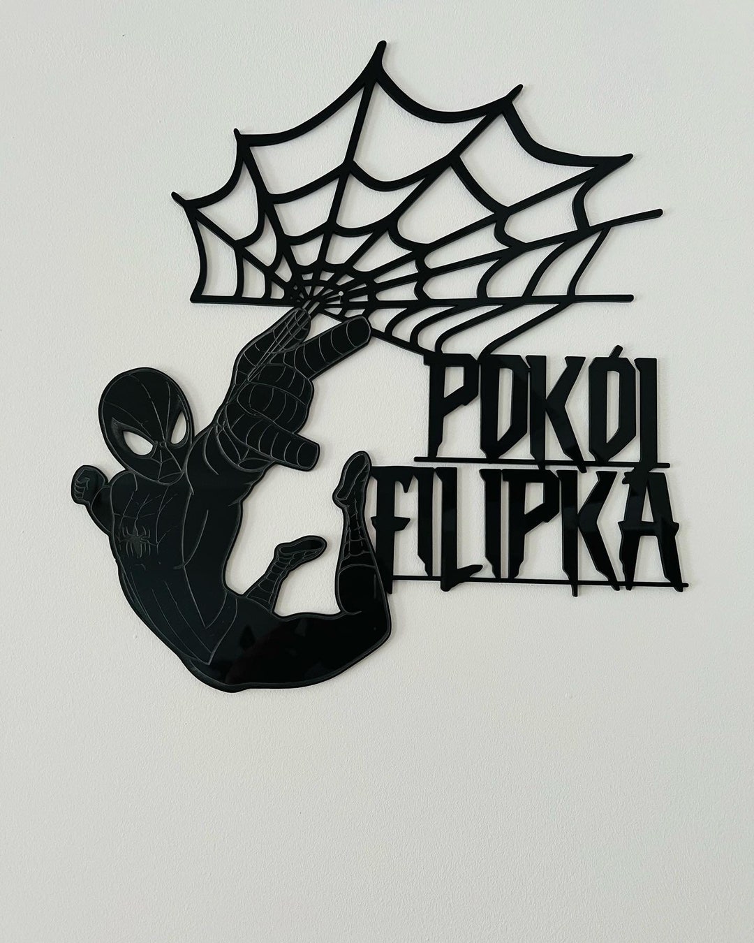 Personalized Acrylic Kids Room Sign: Spider-man Wall Decor (35x35 Cm ...