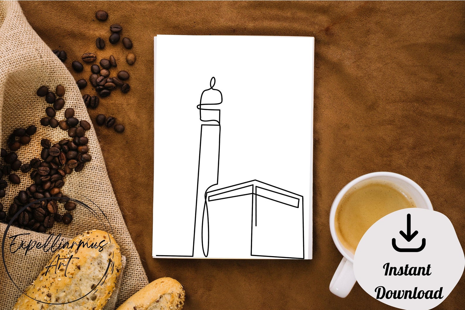 Islamic Wall Art Printable Digital Product Instant Download Mosque ...