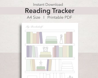 Book Tracker Printable Bookshelf Reading Log Books I've - Etsy