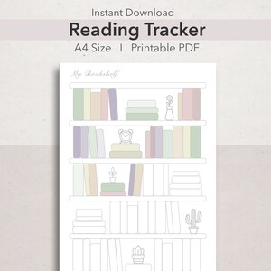Book Tracker Printable Reading Challenge Log Books - Etsy