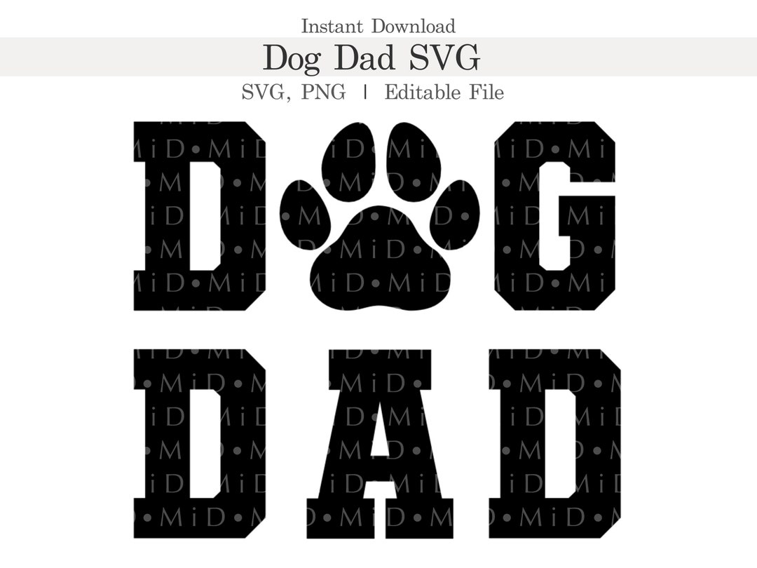 Dog Dad Svg, the Dogfather Png, the Dog Father Svg, Doggo Dad Png, Paw ...