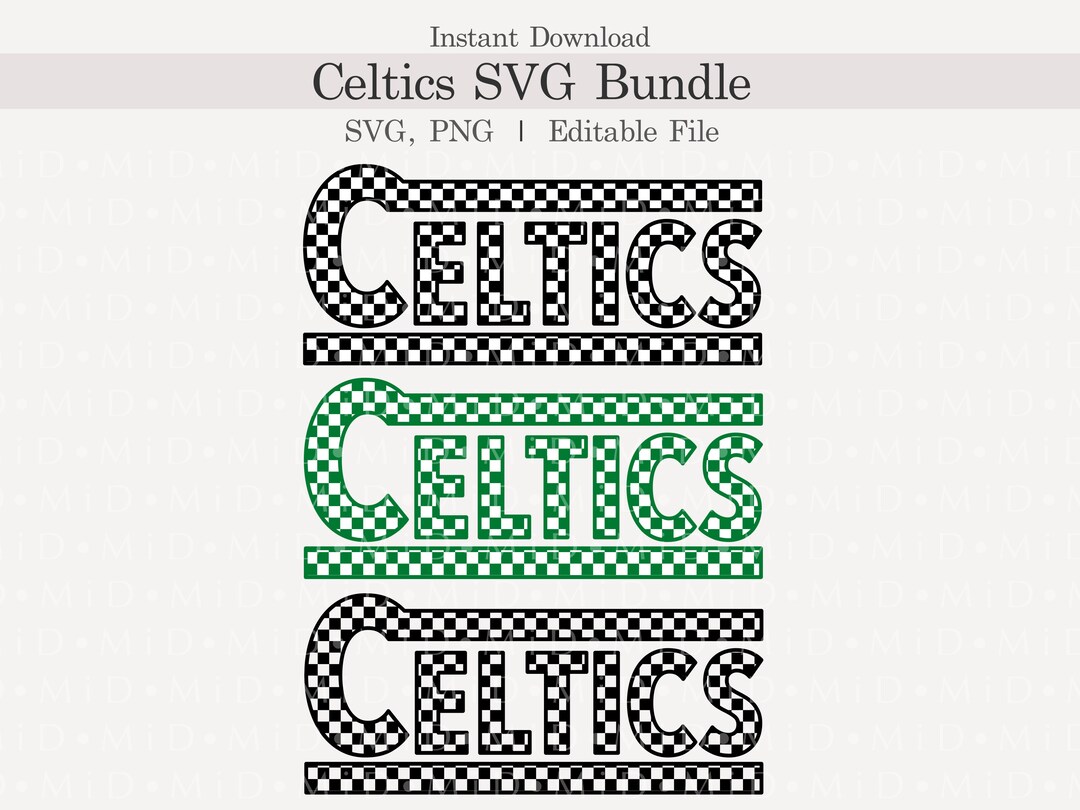 Celtics Svg Bundle, Checkered Celtics Png Bundle, Digital Download, Cut ...