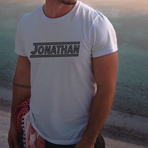 Customized Checkered Name Svg, Editable Retro Name Tag Png, Name Frame ...