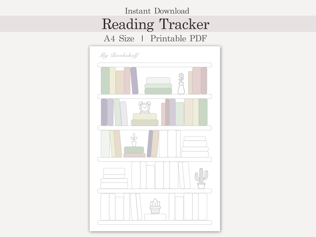 Bookshelf Printable, Reading Tracker, Book Reading Log, Books I've Read ...