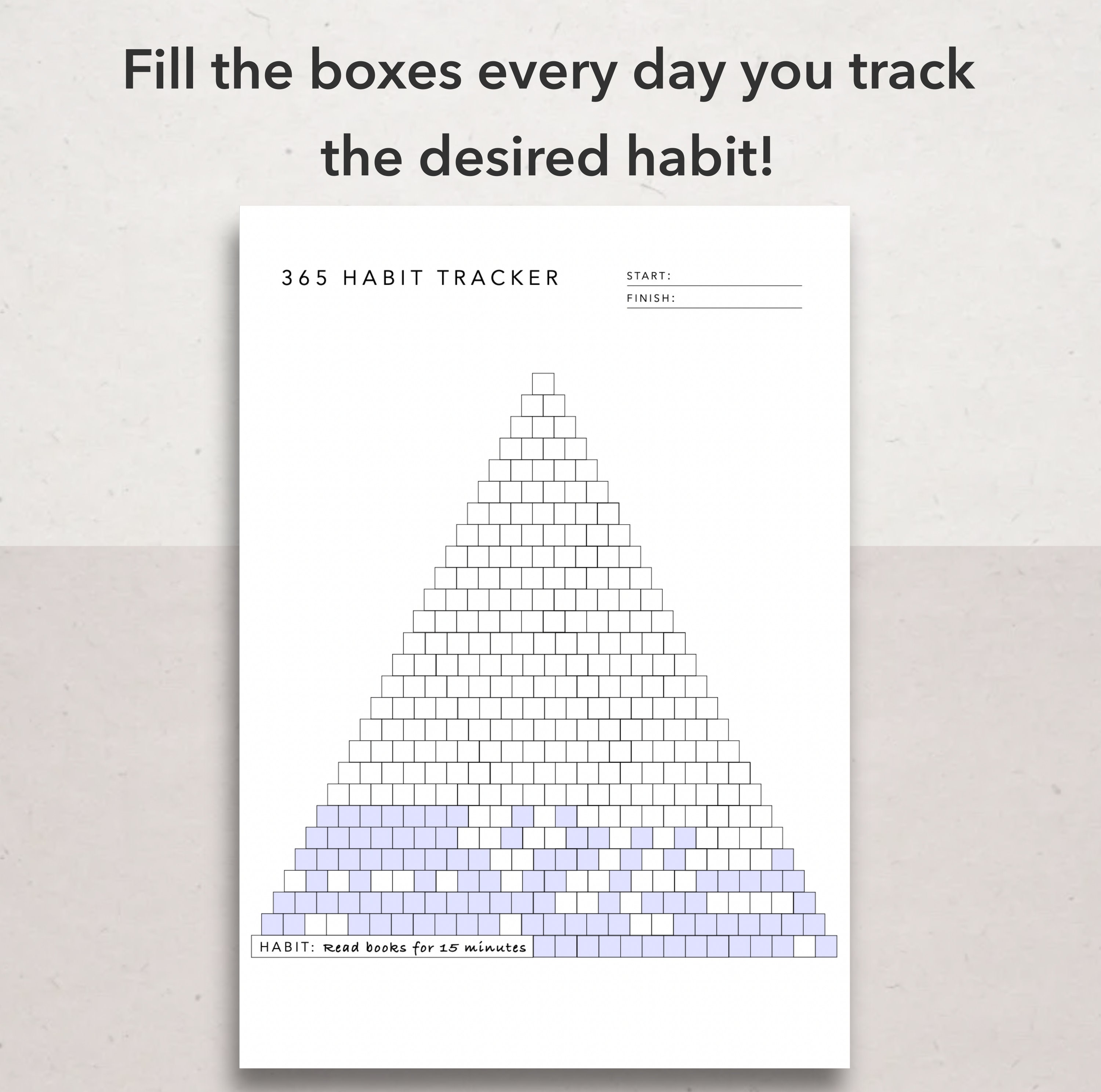 365 Days Habit Tracker Printable Annual Habit Tracker - Etsy Canada