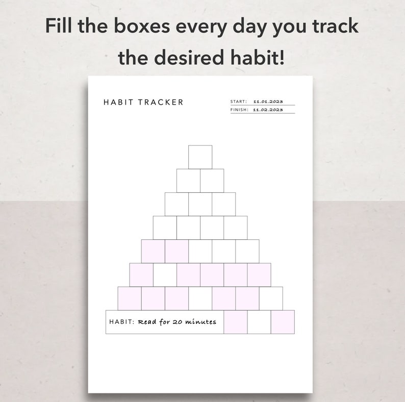 31 Days Habit Tracker Printable Monthly Habit Tracker - Etsy