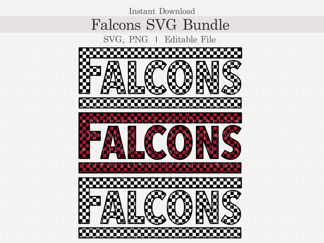 Falcons Svg Bundle, Checkered Falcons Png Bundle, Digital Download, Cut ...