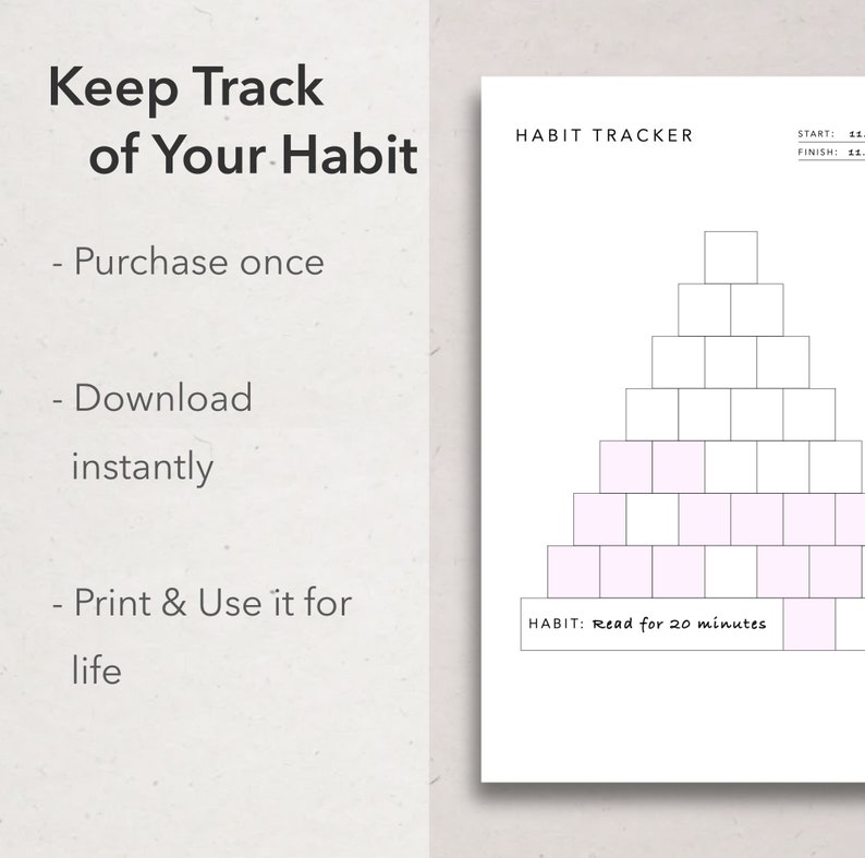 31 Days Habit Tracker Printable Monthly Habit Tracker - Etsy