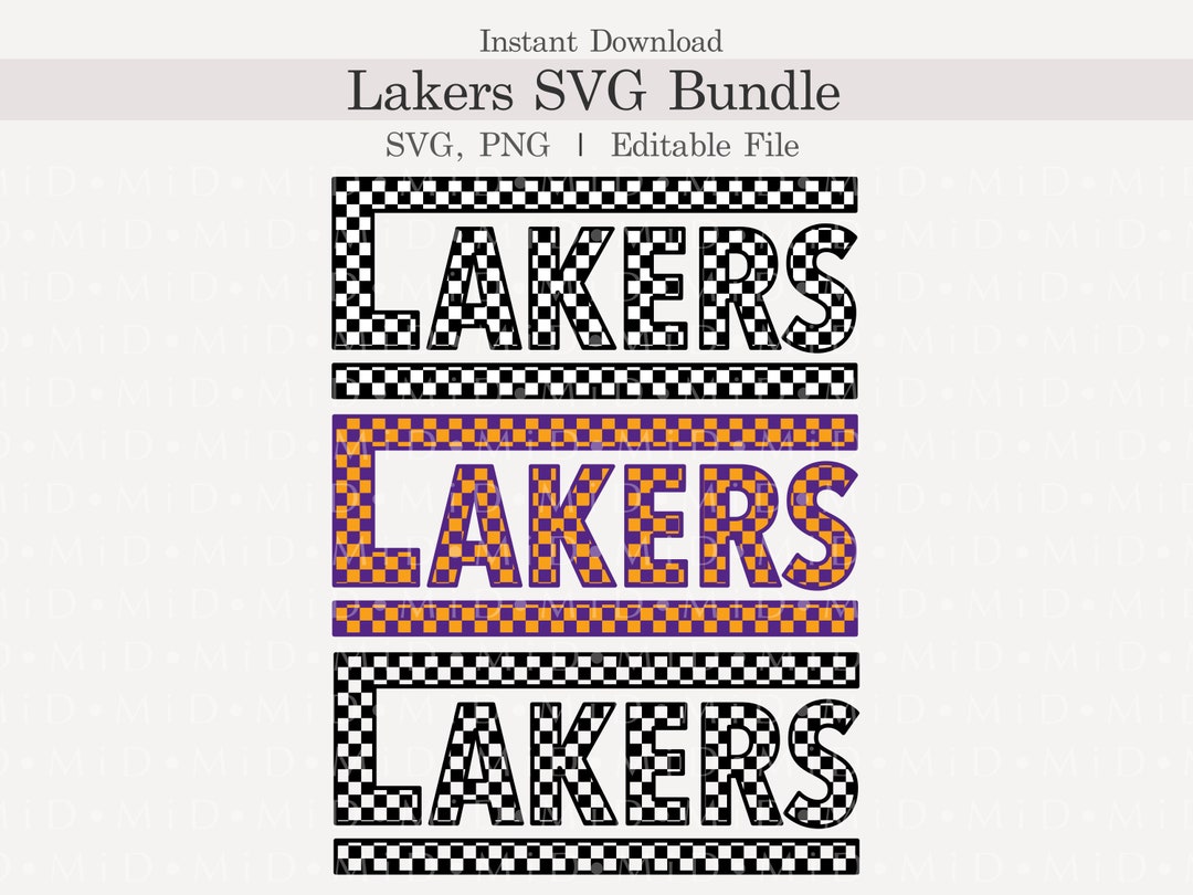 Lakers Svg Bundle, Checkered Lakers Png Bundle, Digital Download, Cut ...