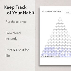 365 Days Habit Tracker Printable Annual Habit Tracker - Etsy Canada