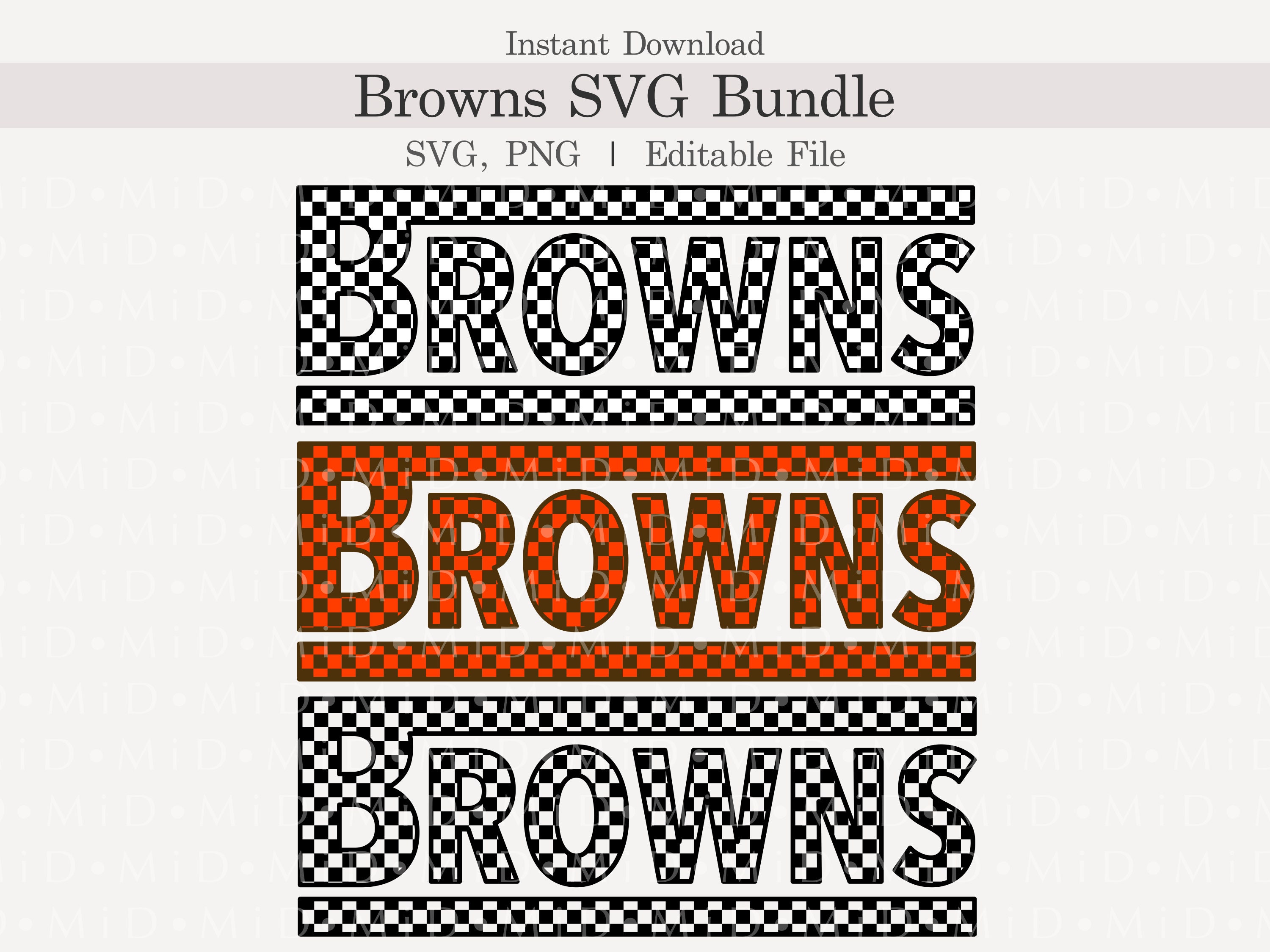 Browns Svg Bundle Checkered Browns Png Bundle Digital - Etsy