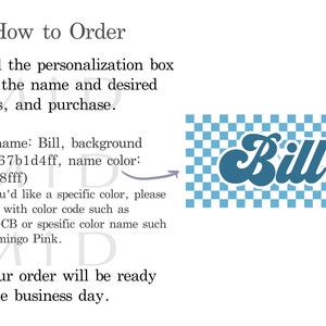 Customized Checkered Name Svg, Editable Retro Name Tag Png, Name Frame ...