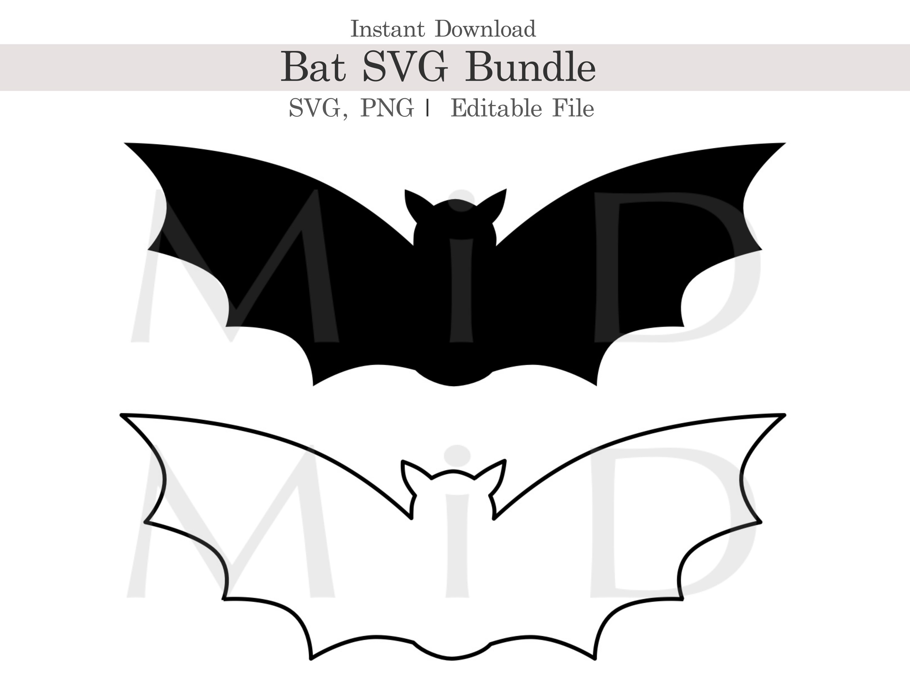 Bat Svg Bundle Customizable Bats Cut File Halloween Bat Png - Etsy