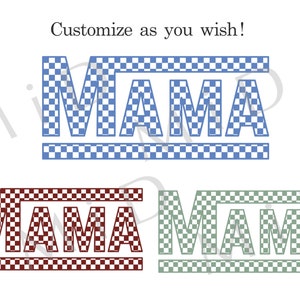 Checkered Mama Svg, Customizable Retro Mothers Day Png, Gift for Mom ...