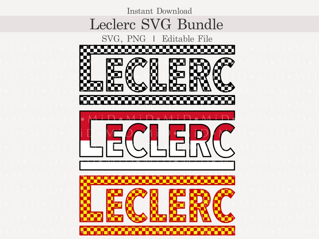 Leclerc Svg Bundle, Checkered Leclerc Png Bundle, Digital Download, Cut ...