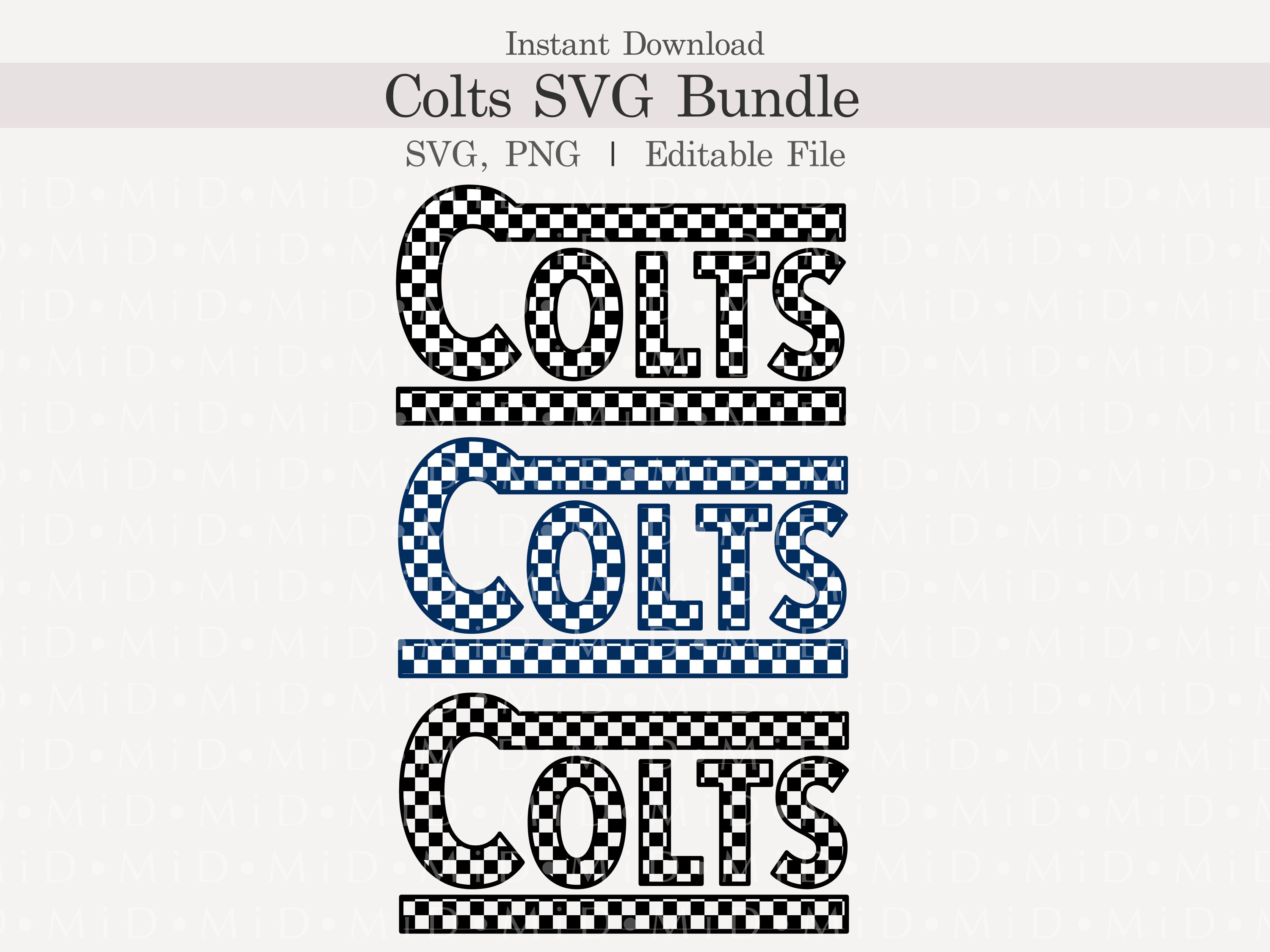 Colts Svg Bundle Checkered Colts Png Bundle Digital - Etsy