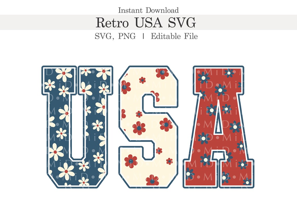 USA Svg, Retro America Png, 4th of July Png, 4th of July Sublimation ...