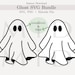 Ghost Svg Bundle, Customizable Ghost Cut File, Halloween Ghost Png ...