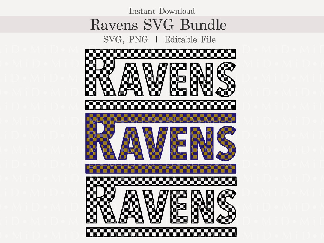 Ravens Svg Bundle, Checkered Ravens Png Bundle, Digital Download, Cut ...