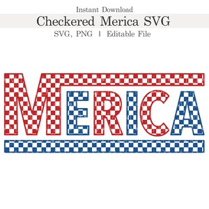 Checkered Merica Svg, Retro America Png, 4th of July Png, Checkered USA ...