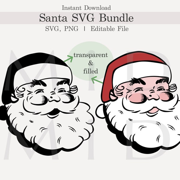 Retro Santa Svg - Etsy