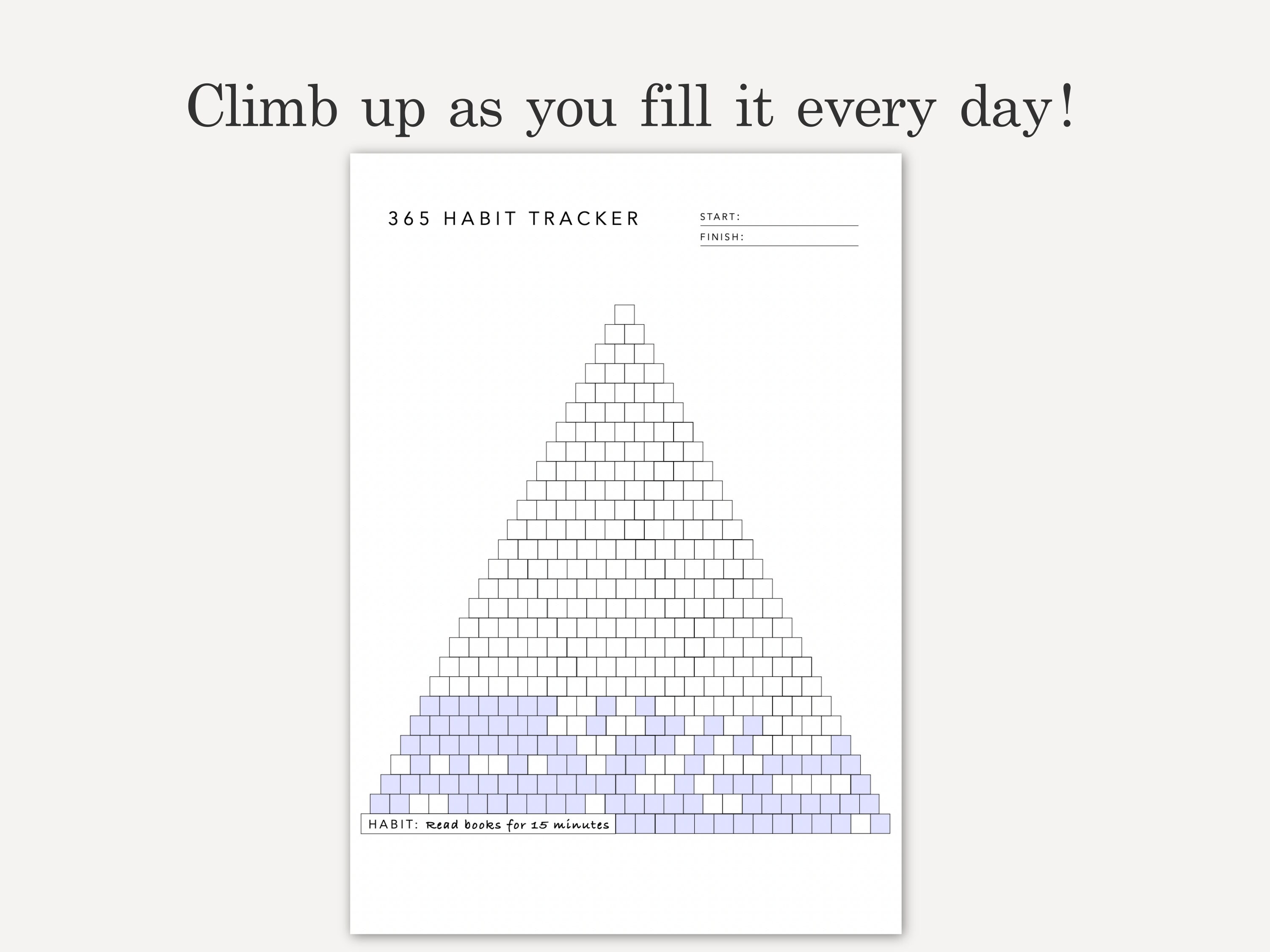 365 Days Habit Tracker Printable Annual Habit (Download Now) - Etsy