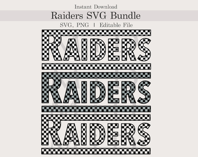 Raiders Svg Bundle, Checkered Raiders Png Bundle, Digital Download, Cut ...