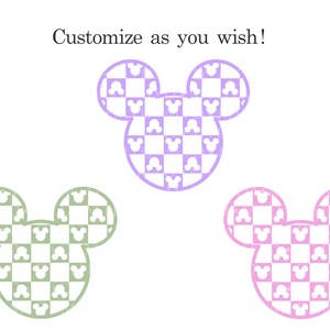 Checkered Mouse Head Svg, Retro Checkered Mouse Png, Vintage Mouse ...