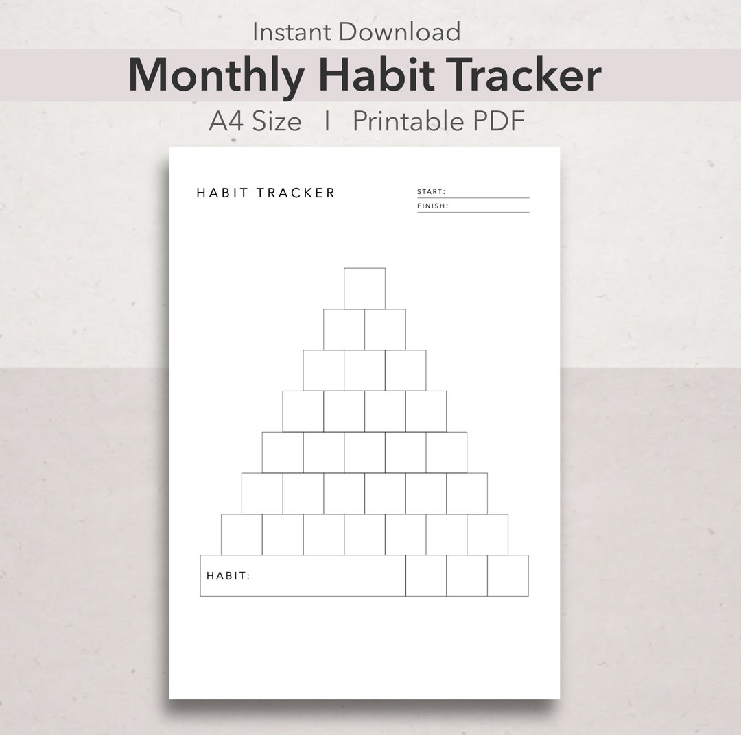 31 Days Habit Tracker Printable Monthly Habit Tracker - Etsy